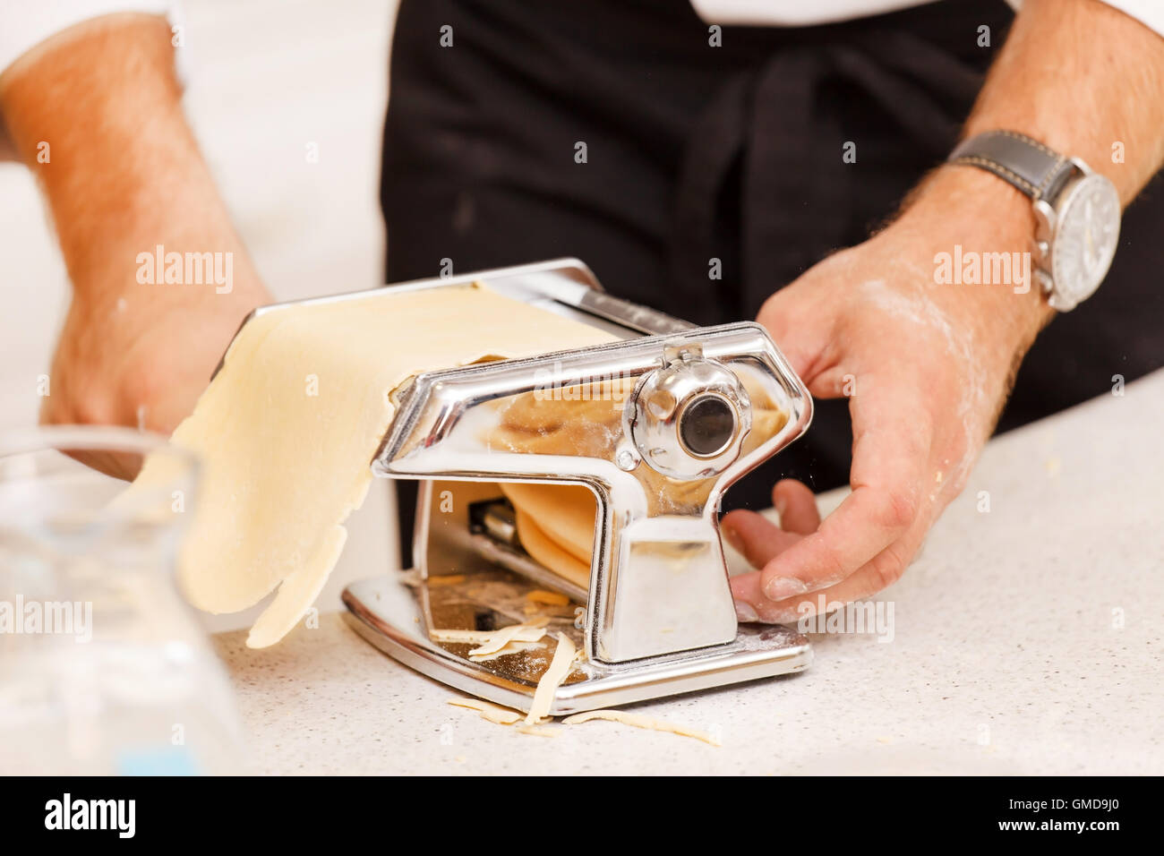 chef making pasta Stock Photo - Alamy