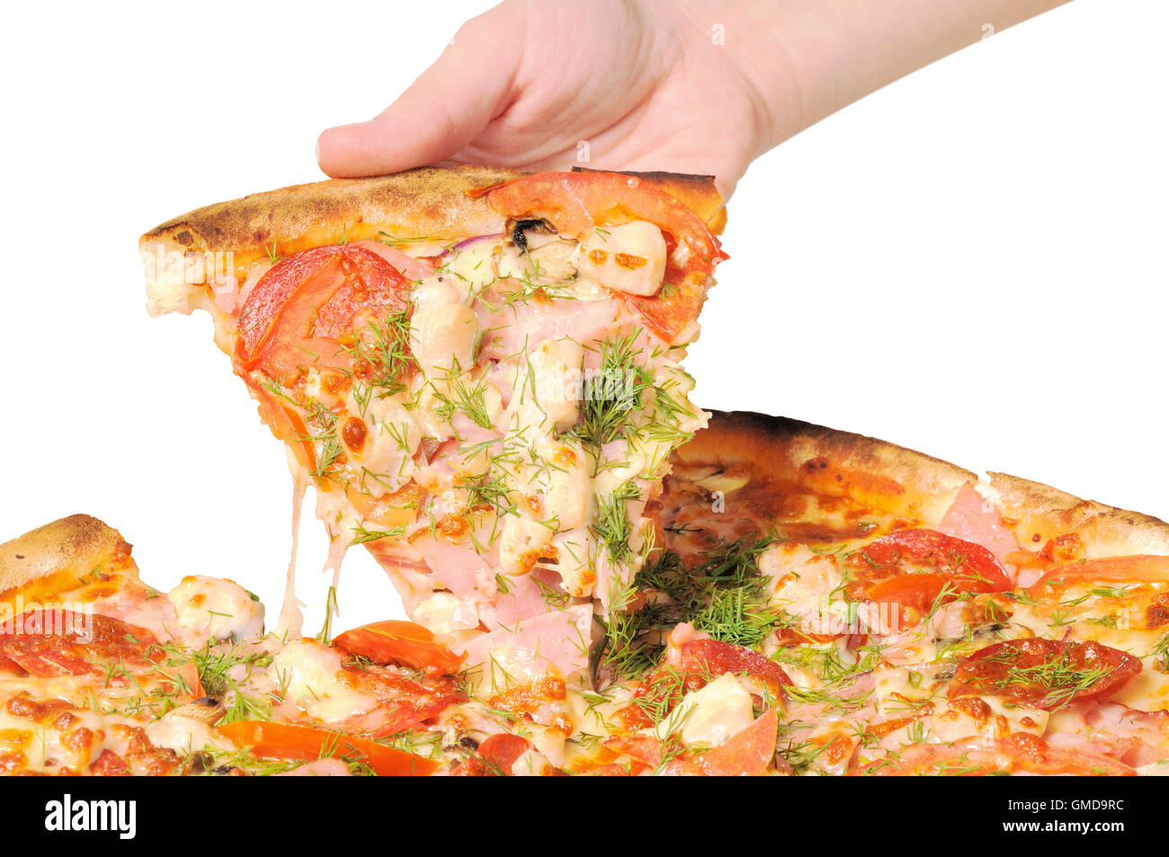 Hand taking slice ham hi-res stock photography and images - Alamy