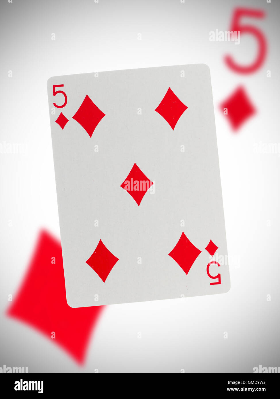 Playing card, five Stock Photo - Alamy