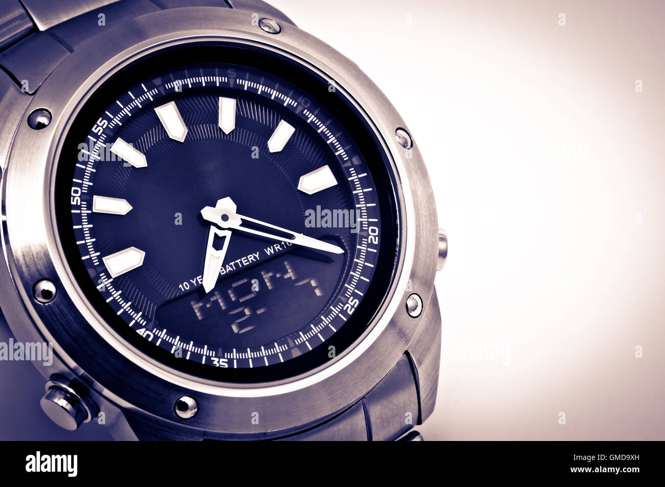 Man's watch close up photo Stock Photo - Alamy