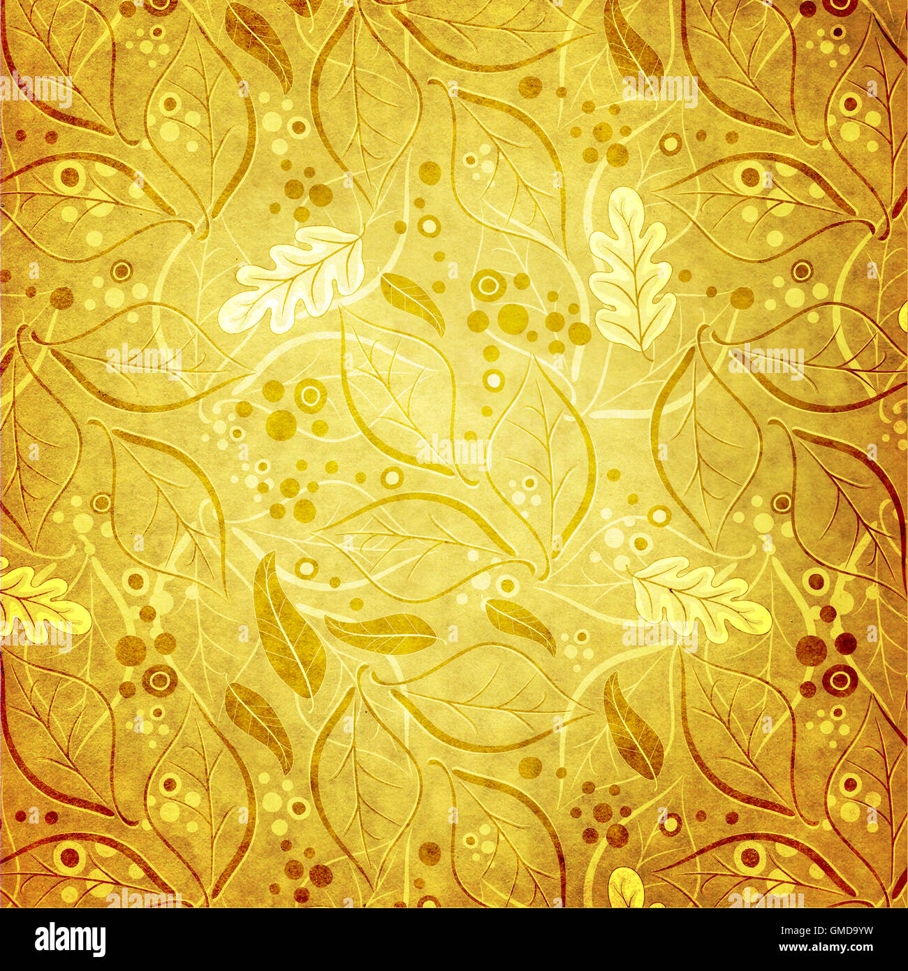 Old paper with leaves Stock Photo - Alamy