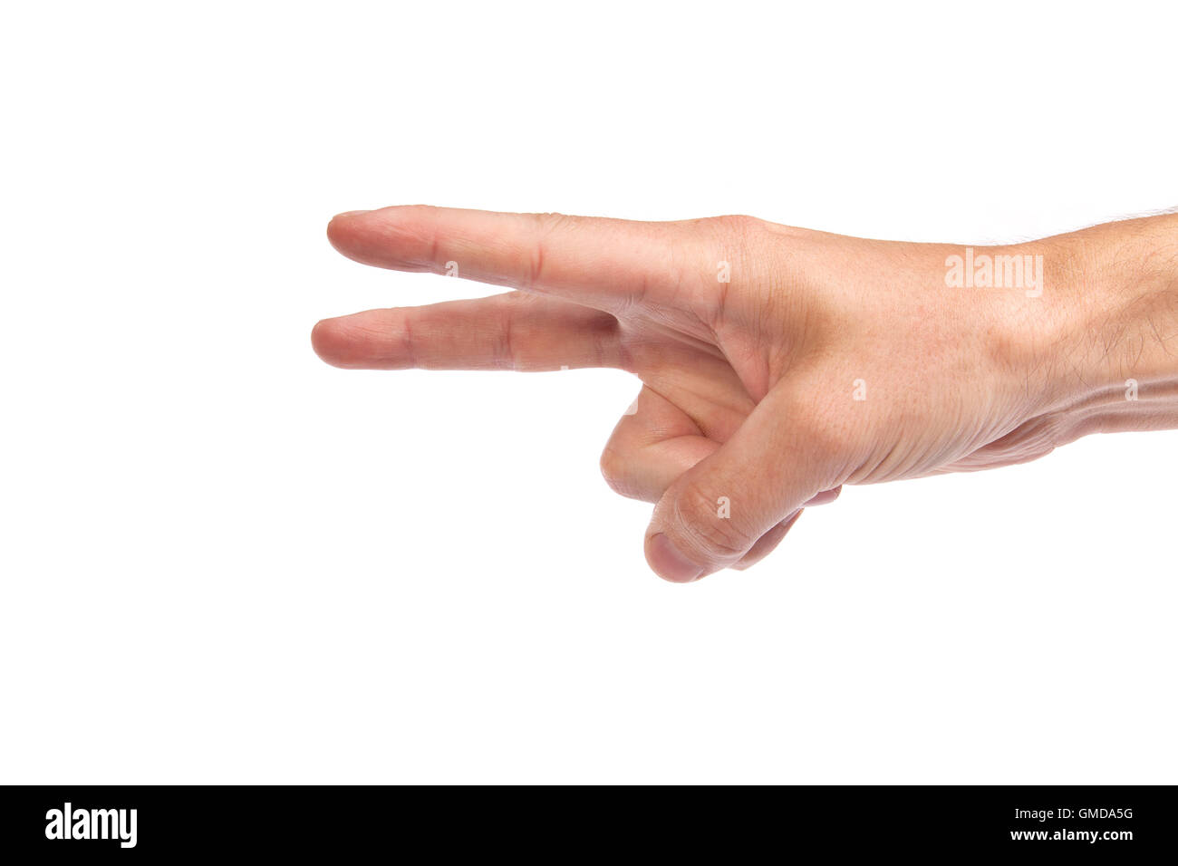Hand gesture number four closeup isolated on white Stock Photo - Alamy