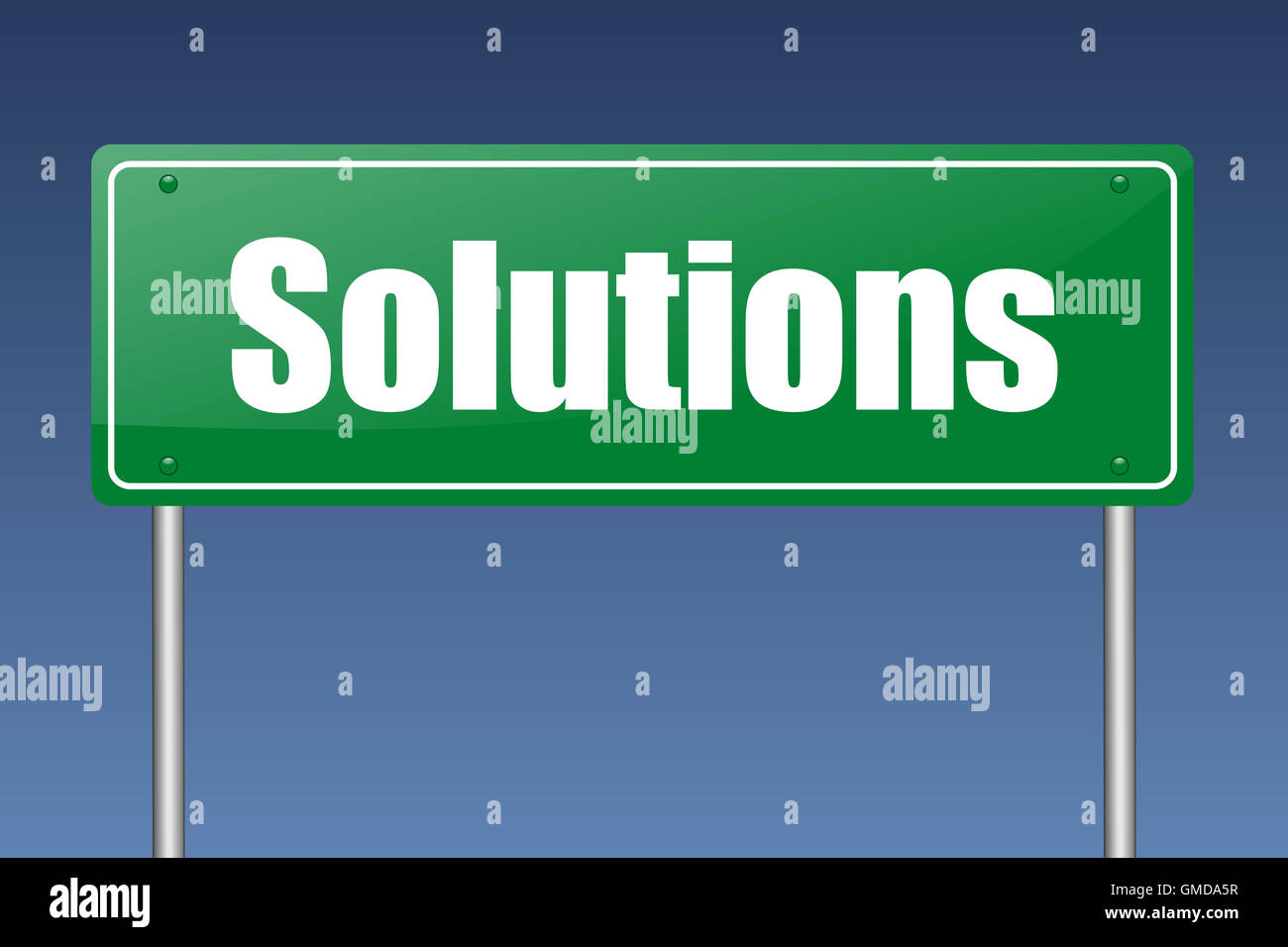 solutions traffic sign Stock Photo - Alamy