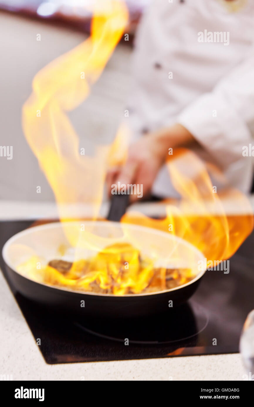 pot with fire Stock Photo - Alamy