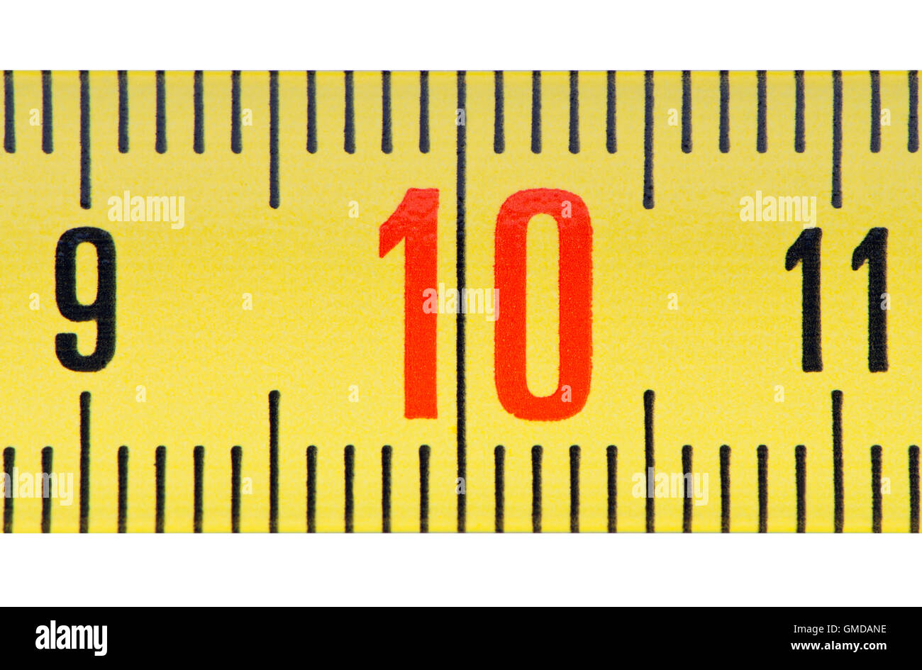 Ruler number ten close up Stock Photo - Alamy
