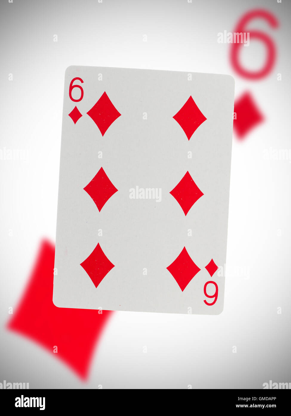 Playing card, six Stock Photo - Alamy