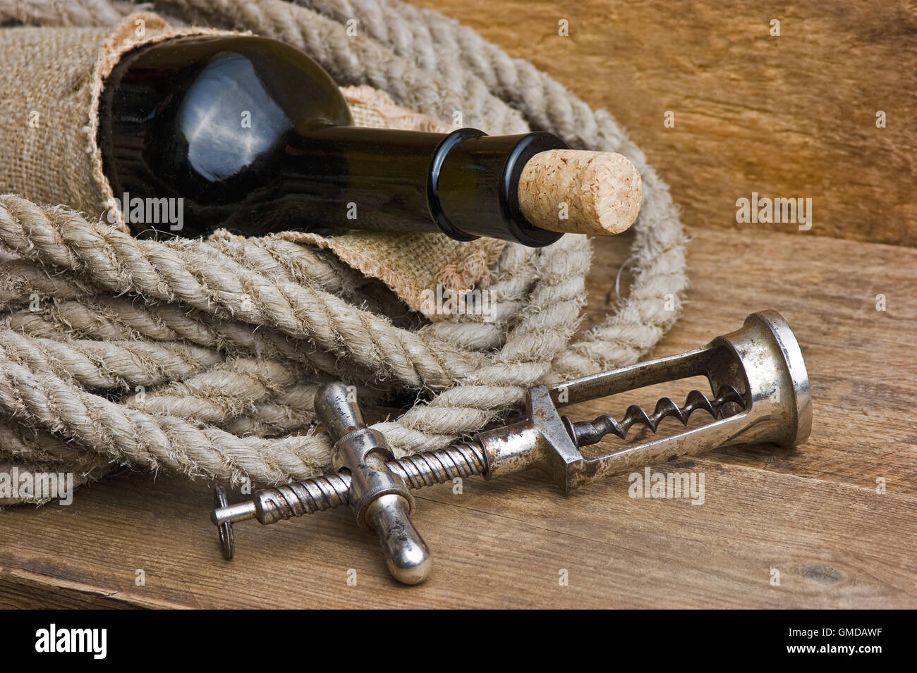 Old vintage corkscrew bottle hi-res stock photography and images - Alamy