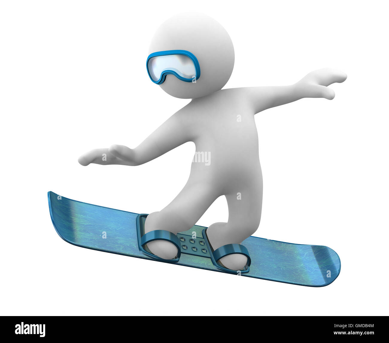 Cute 3d snowboard Stock Photo - Alamy