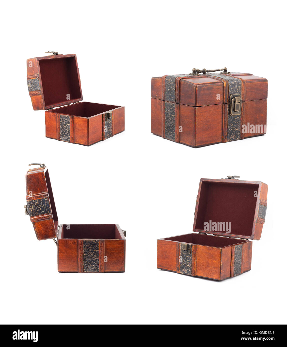 Treasure Chest. Isolated on a white background Stock Photo - Alamy