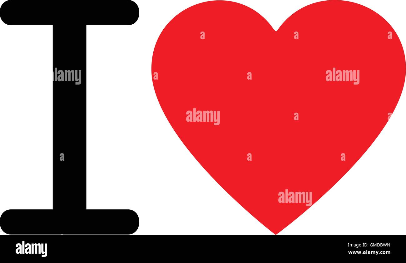 i love lettering illustration design with sign Stock Vector Image & Art ...