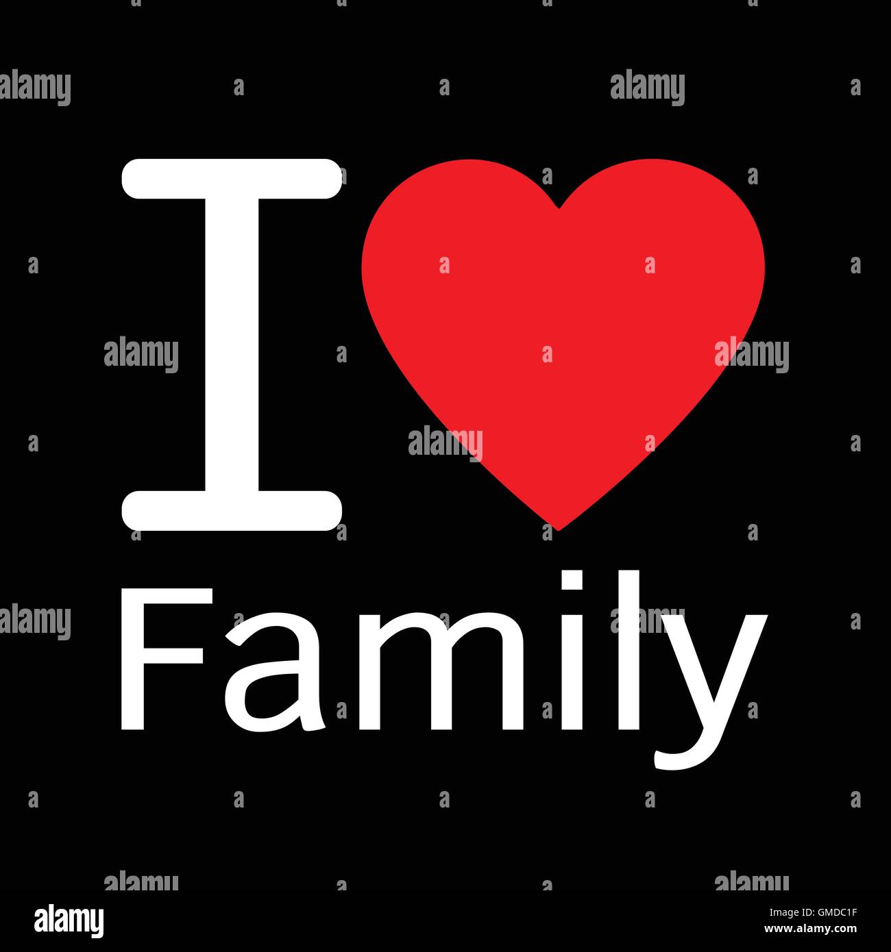 i love family lettering illustration design with sign Stock Vector ...