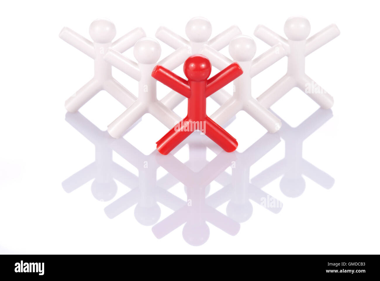 One man leads team Stock Photo - Alamy