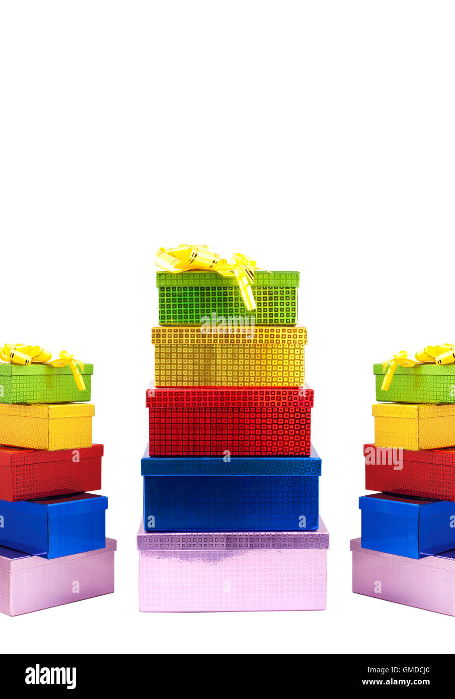 Colour gift boxes Stock Photo - Alamy