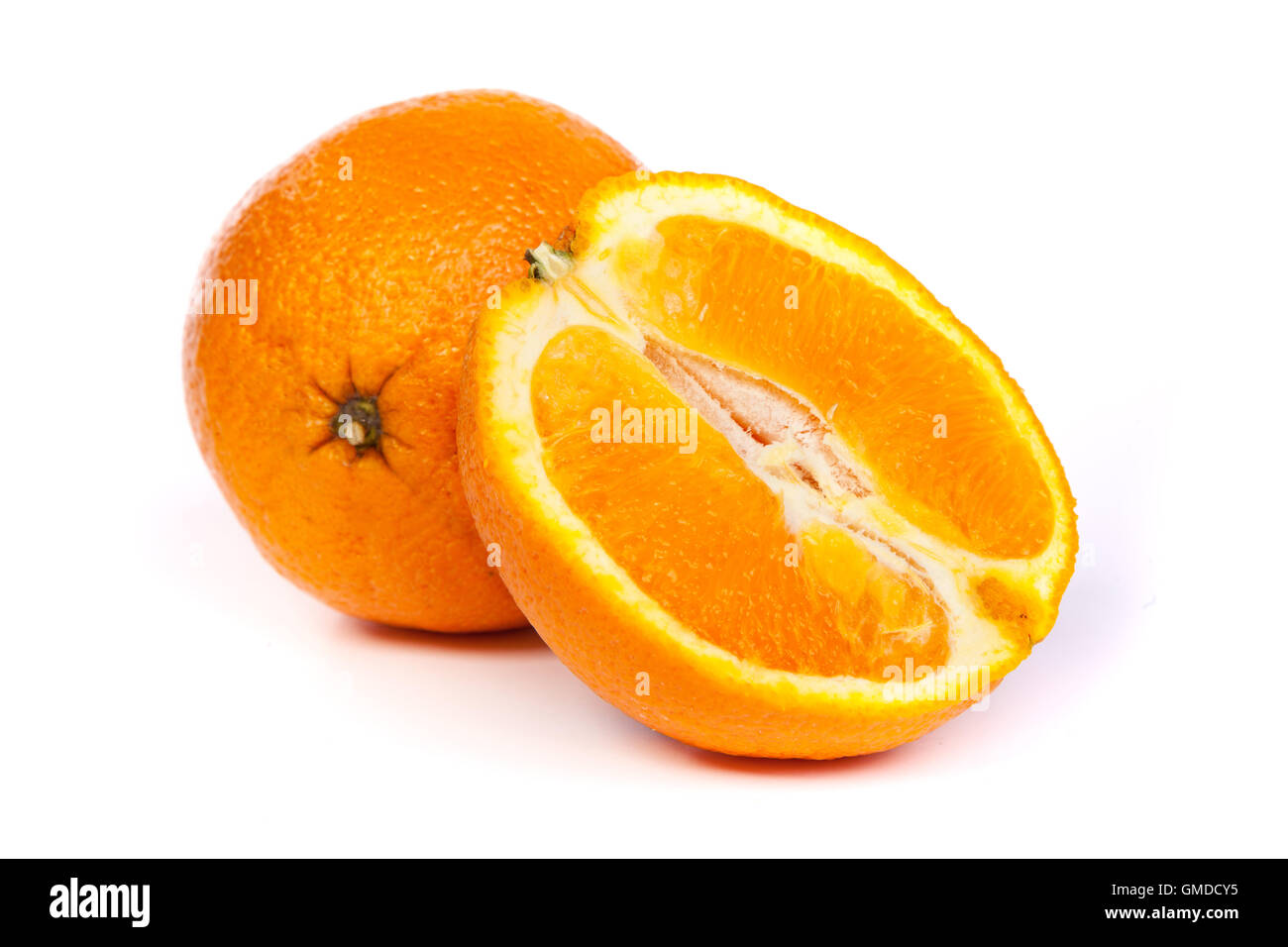 Half an orange, close up Cut Out Stock Images & Pictures - Alamy