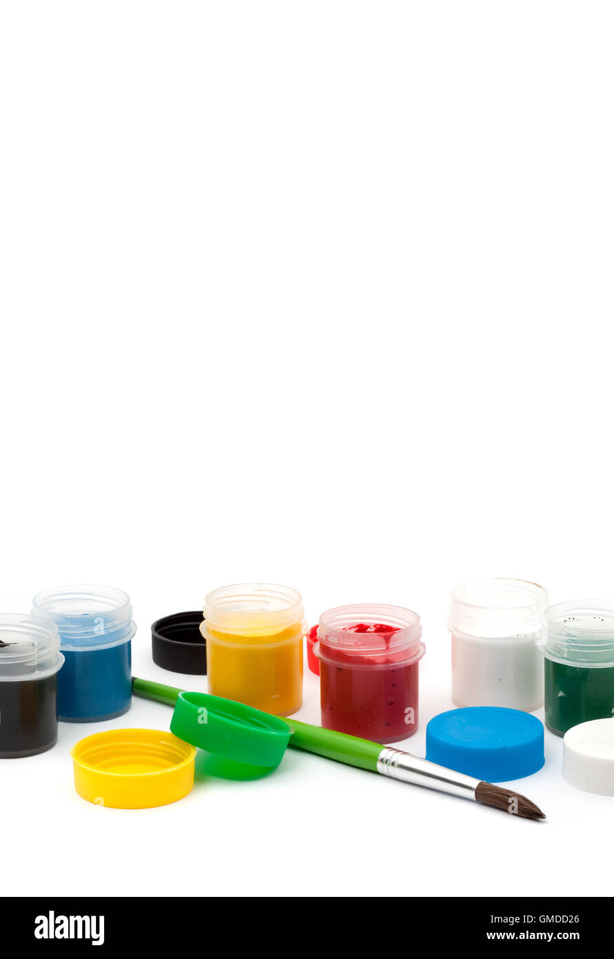 Paints with a paintbrush Stock Photo - Alamy