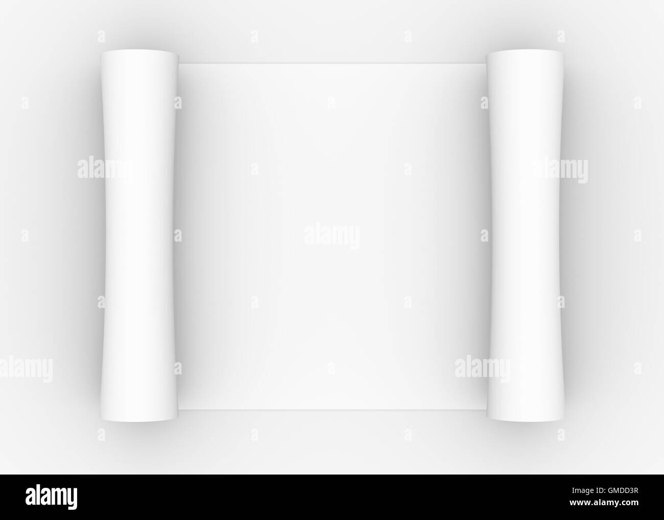 Scroll of white paper Stock Photo - Alamy