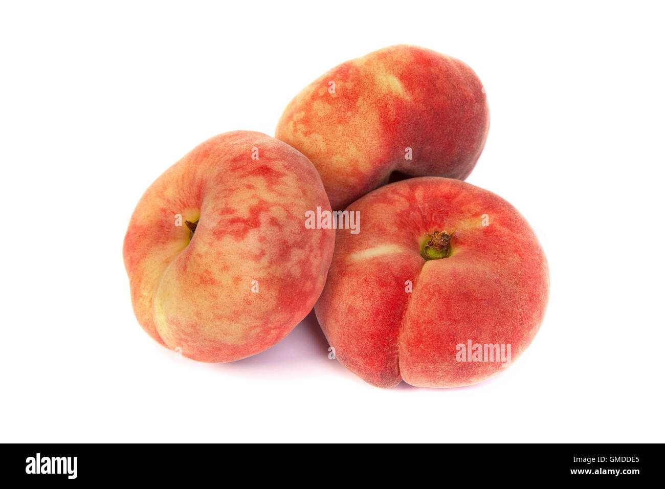 Three ripe fig peach on white Stock Photo - Alamy