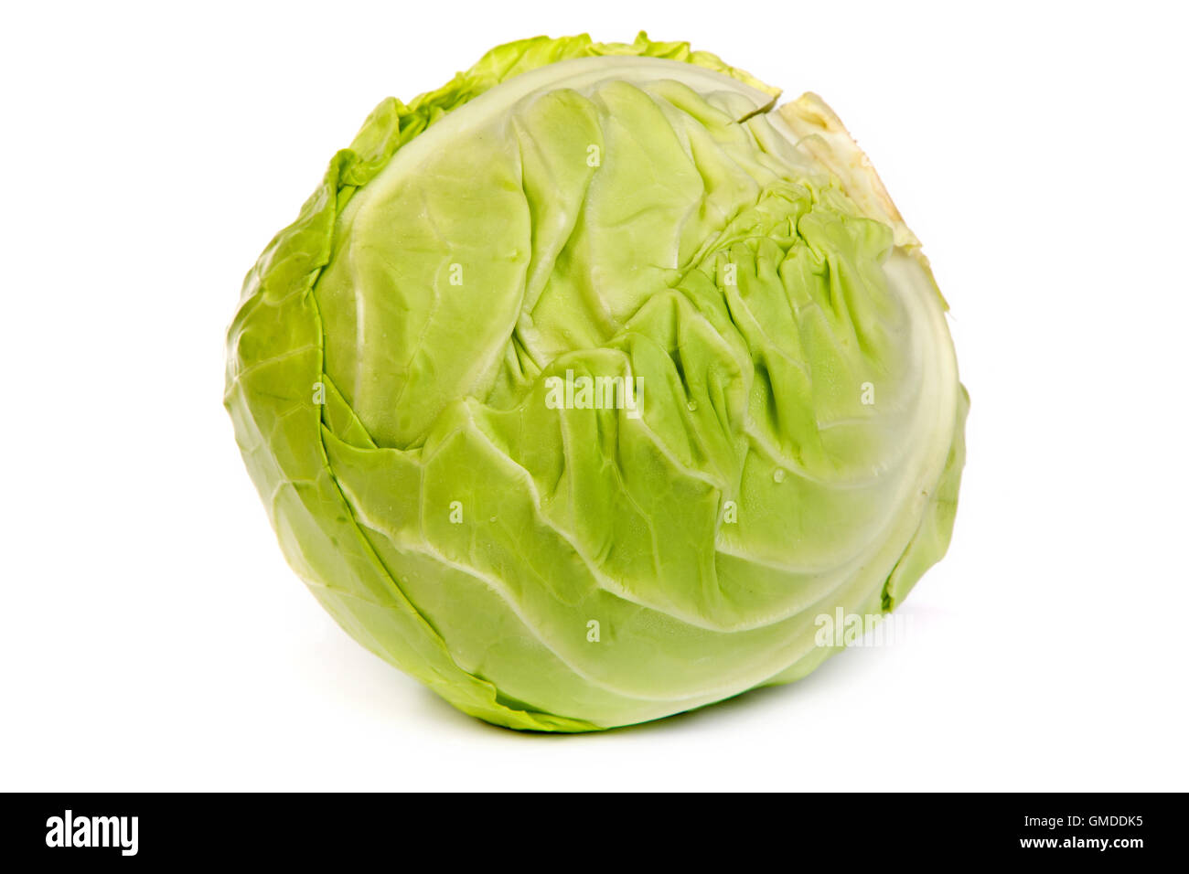 Green cabbage isolated on white Stock Photo - Alamy