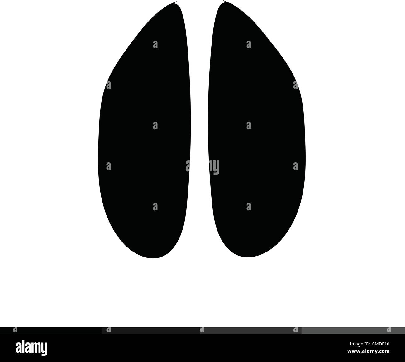 Animal footprint isolated icon hi-res stock photography and images - Alamy