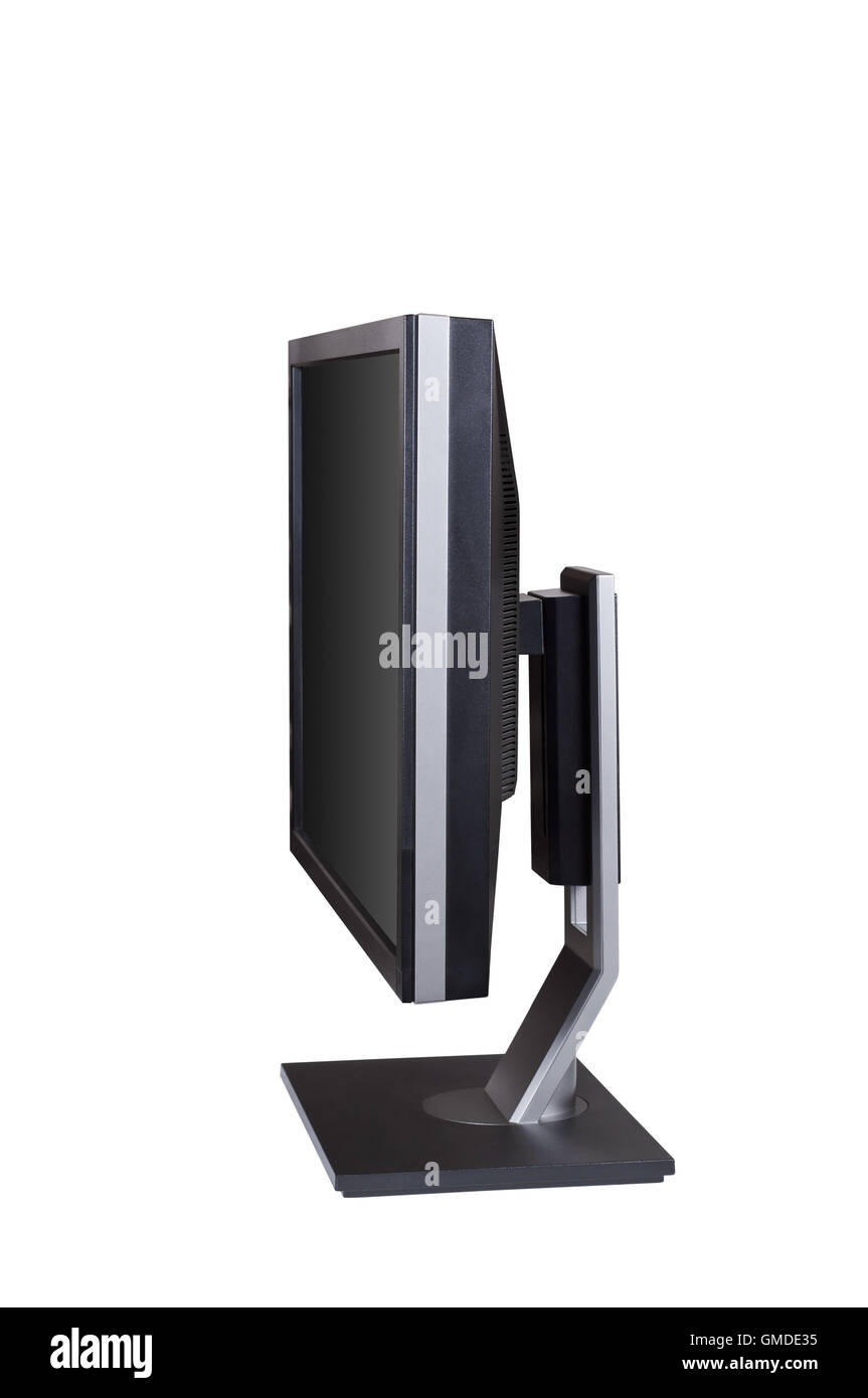 Monitor computer isolated white background clipping path Stock Photo ...