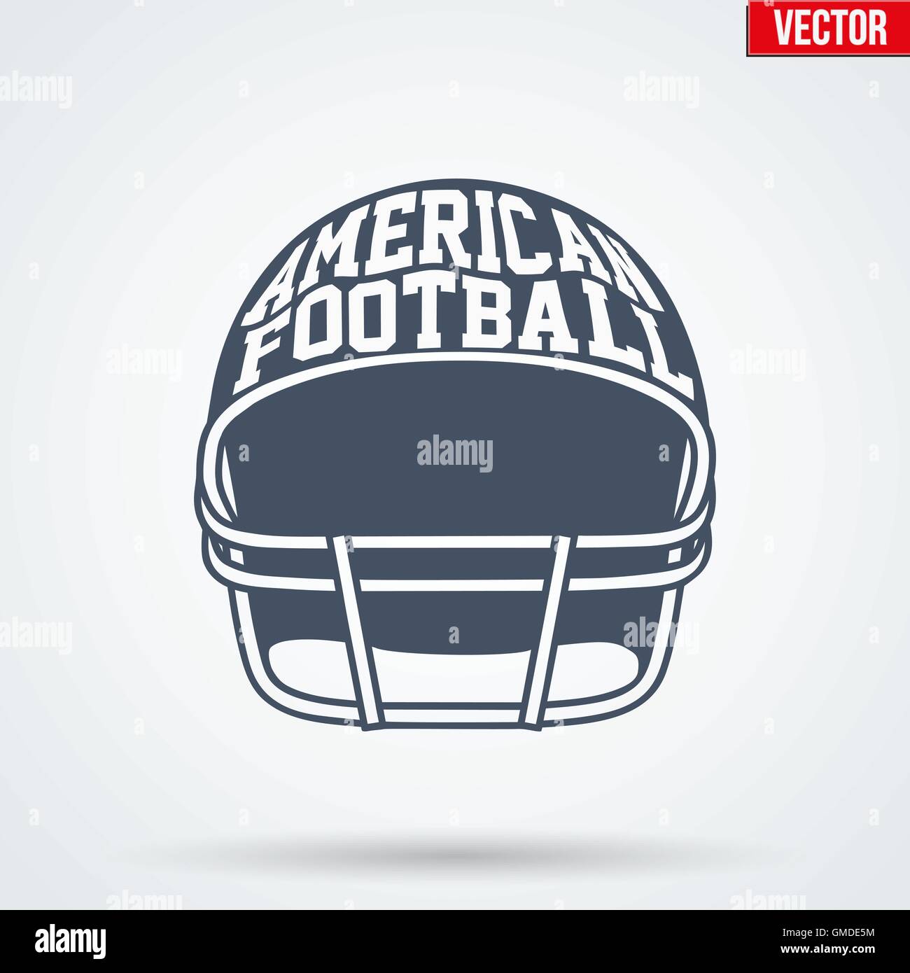Sports symbol helmet of American football with typography Stock Vector ...