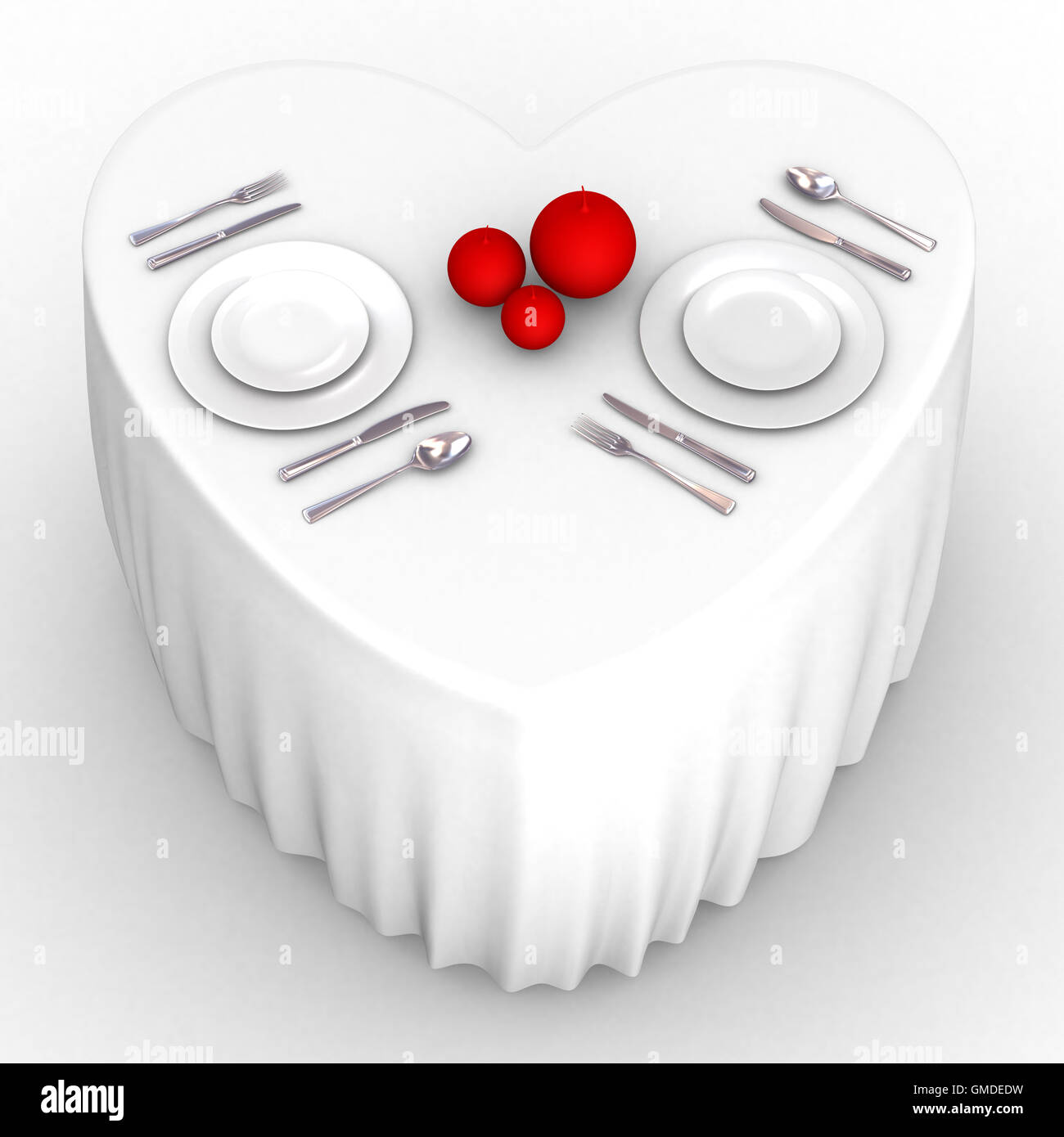 3d white table hi-res stock photography and images - Alamy