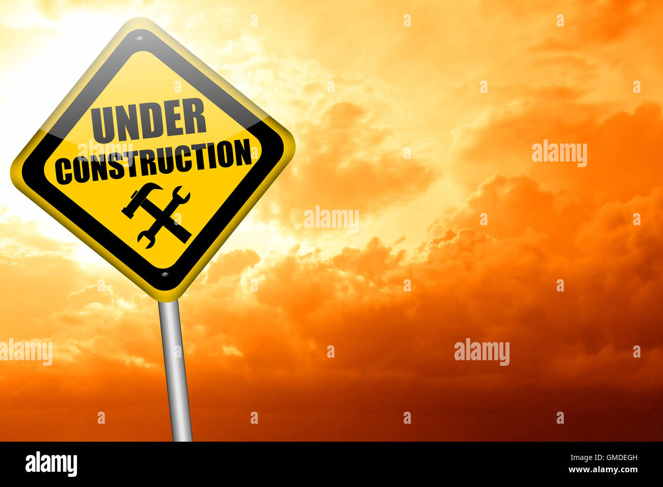 under construction sign Stock Photo - Alamy