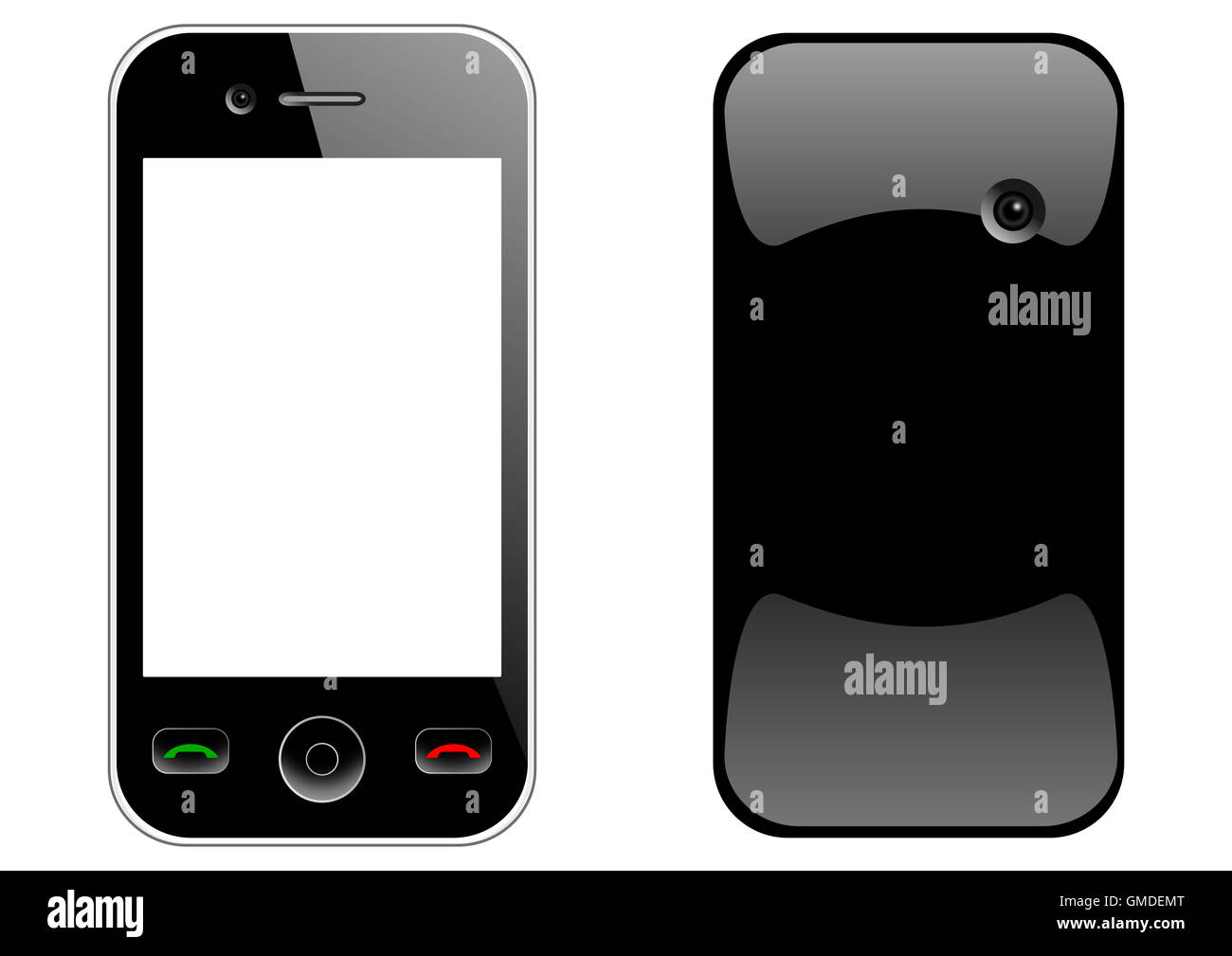 mobile phone front and back Stock Photo - Alamy