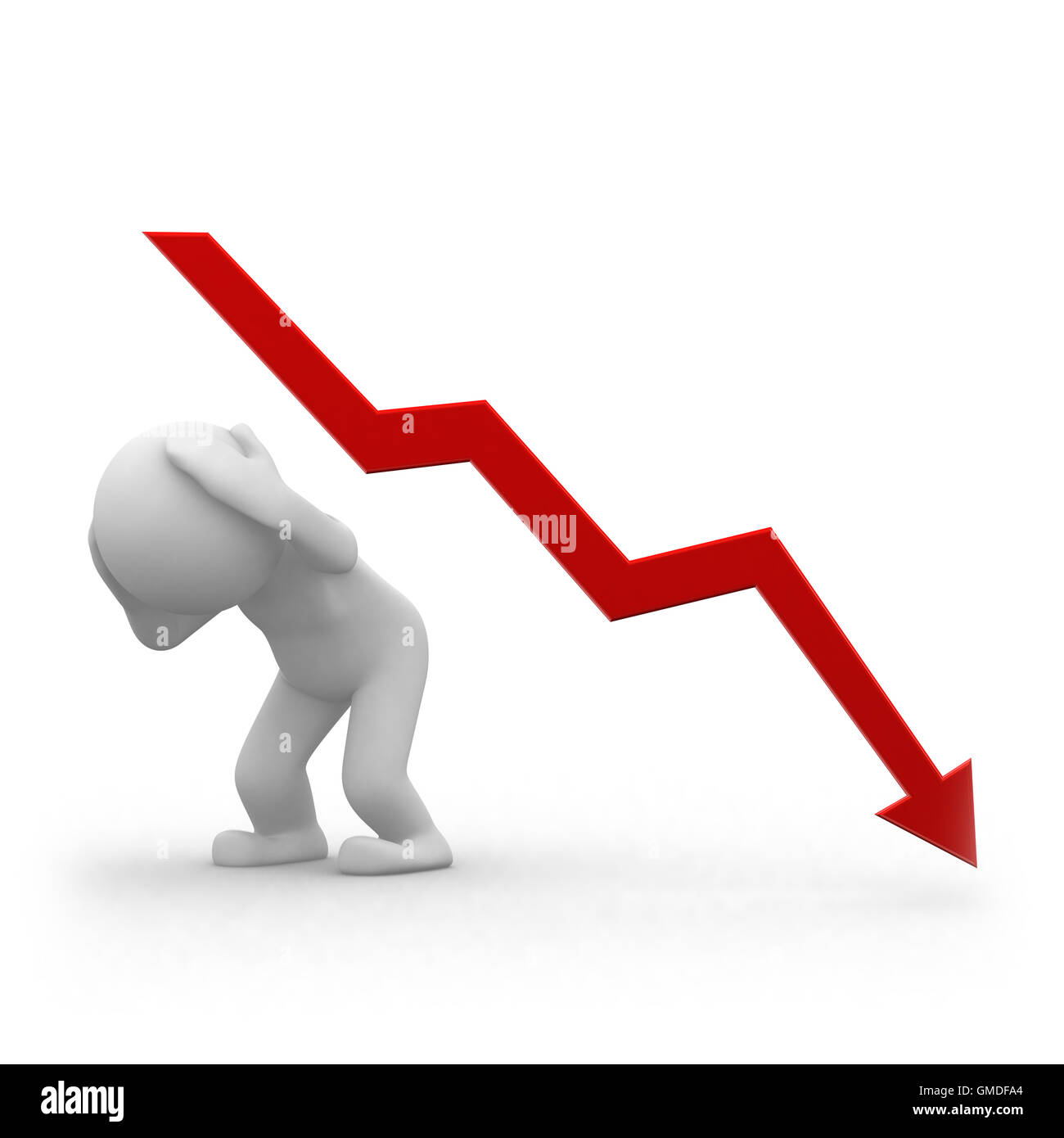 Business failure graph down arrow Cut Out Stock Images & Pictures - Alamy