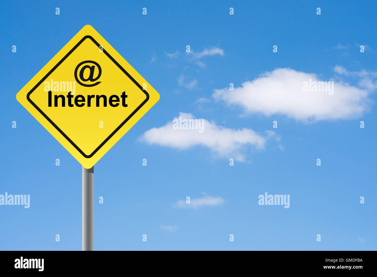 Sign internet on sky background Stock Photo - Alamy