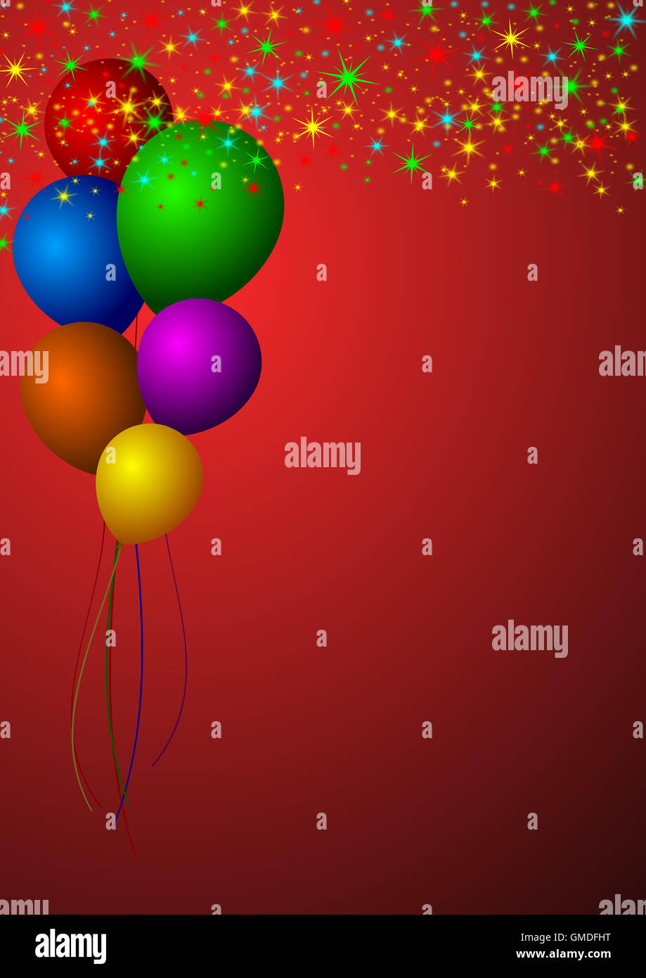 colorful abstract background with balloons Stock Photo - Alamy