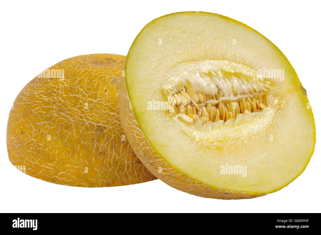 Cut melon in half Stock Photo - Alamy