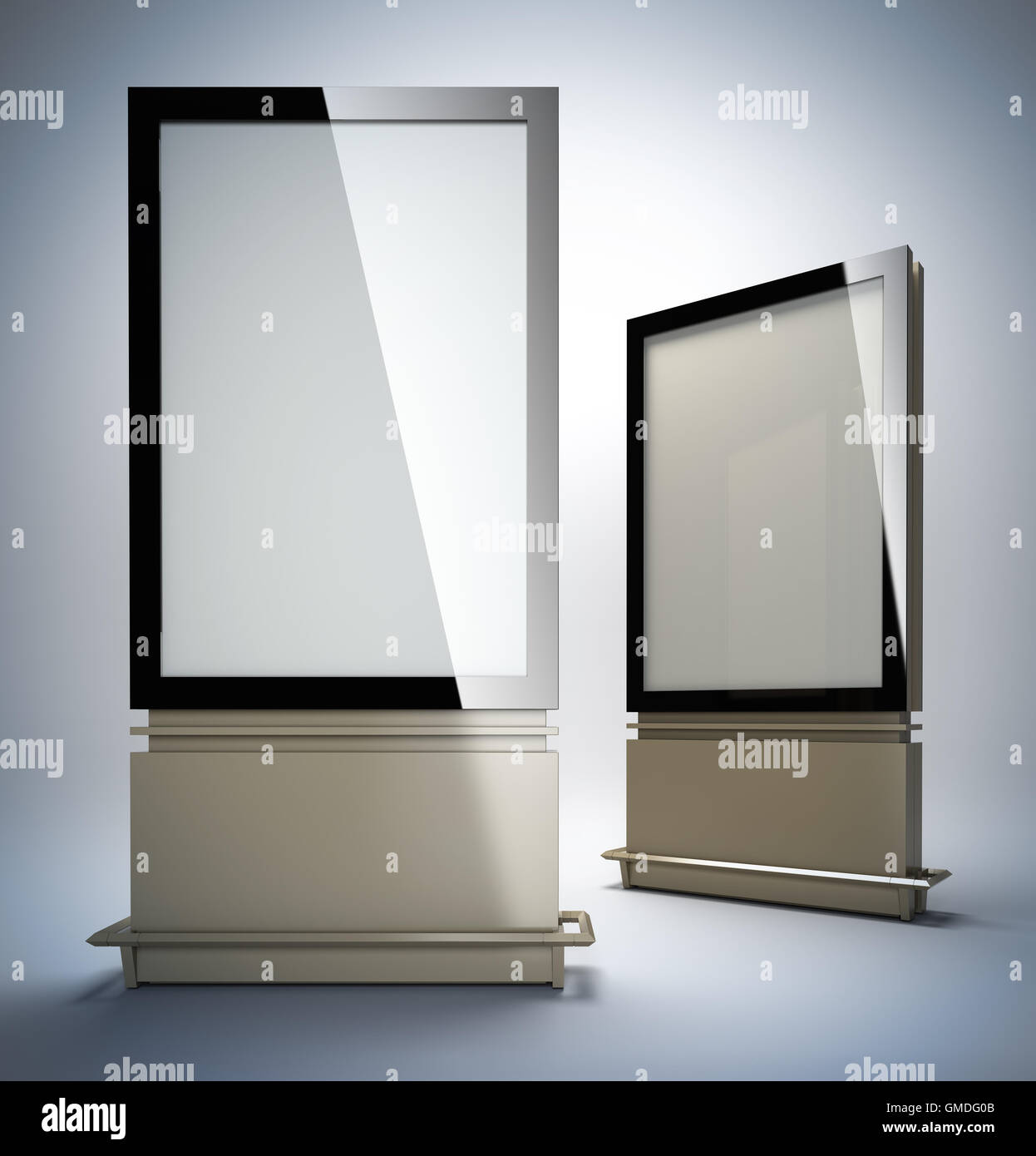 Blank vertical billboards Stock Photo - Alamy