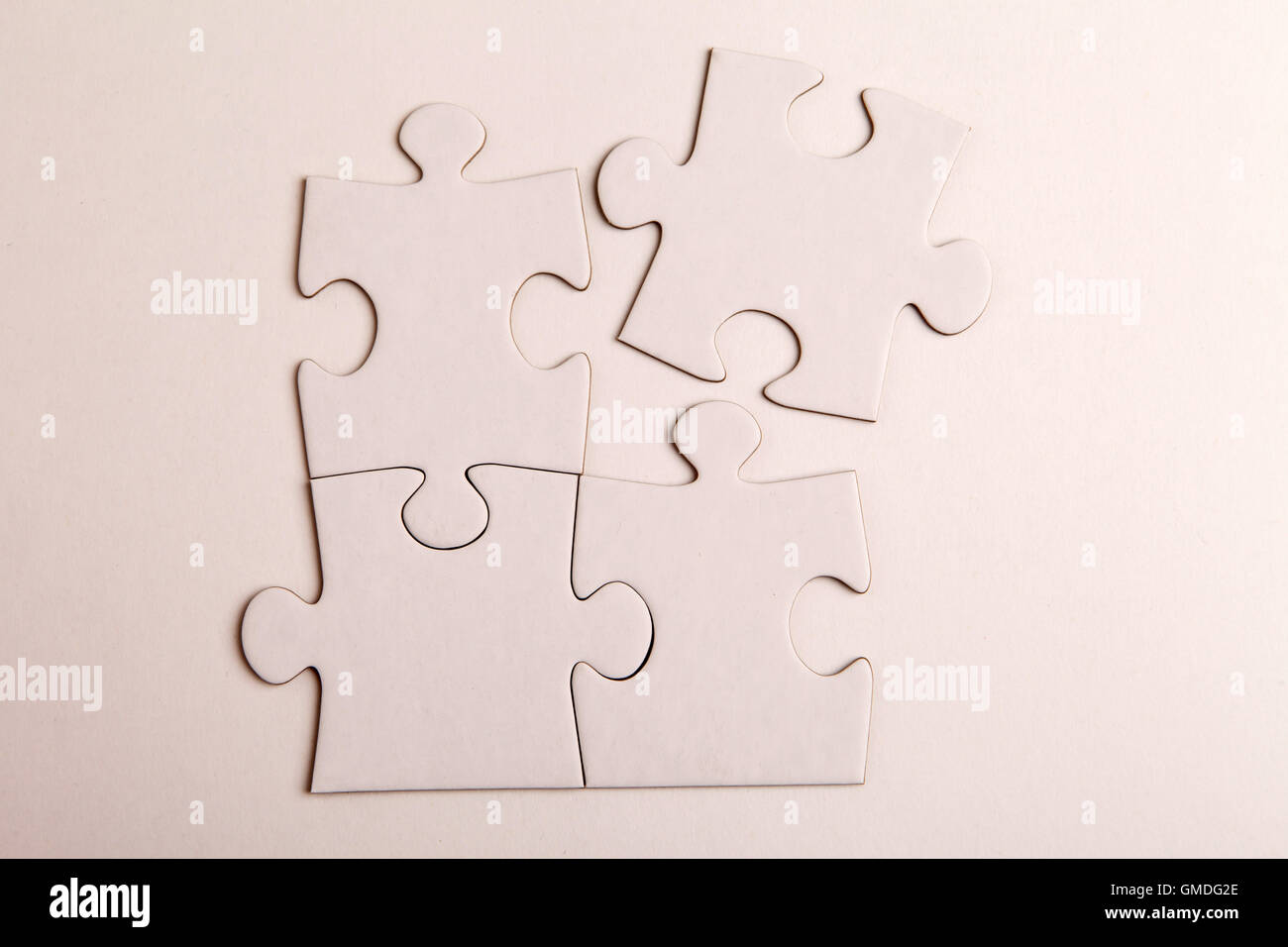 White jigsaw puzzle Stock Photo - Alamy