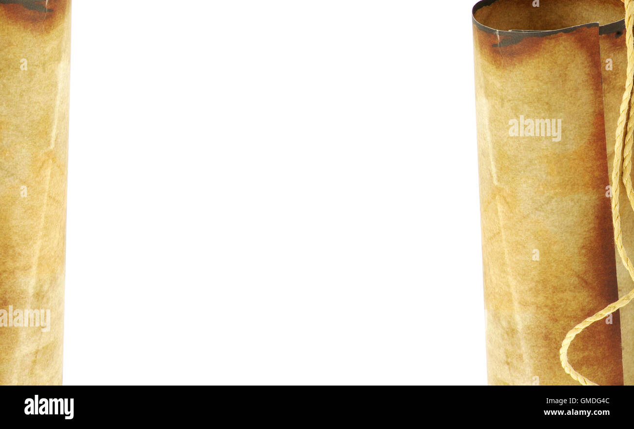 Old rolled paper Stock Photo - Alamy