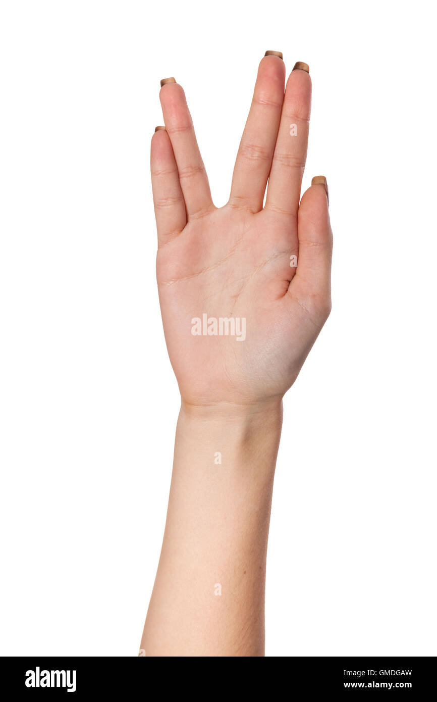 Vulcan hand sign hi-res stock photography and images - Alamy