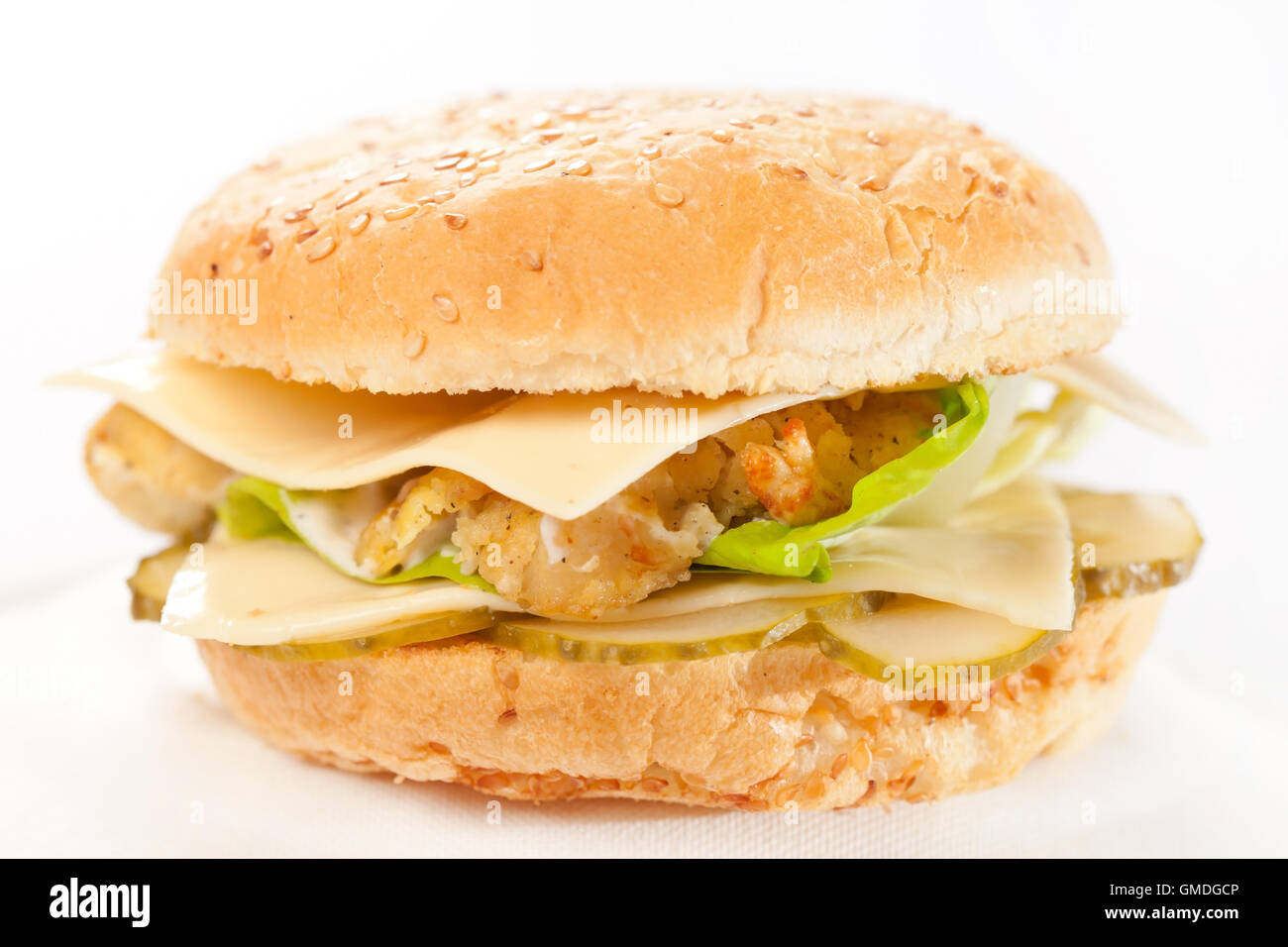 cheeseburger on the plate Stock Photo - Alamy