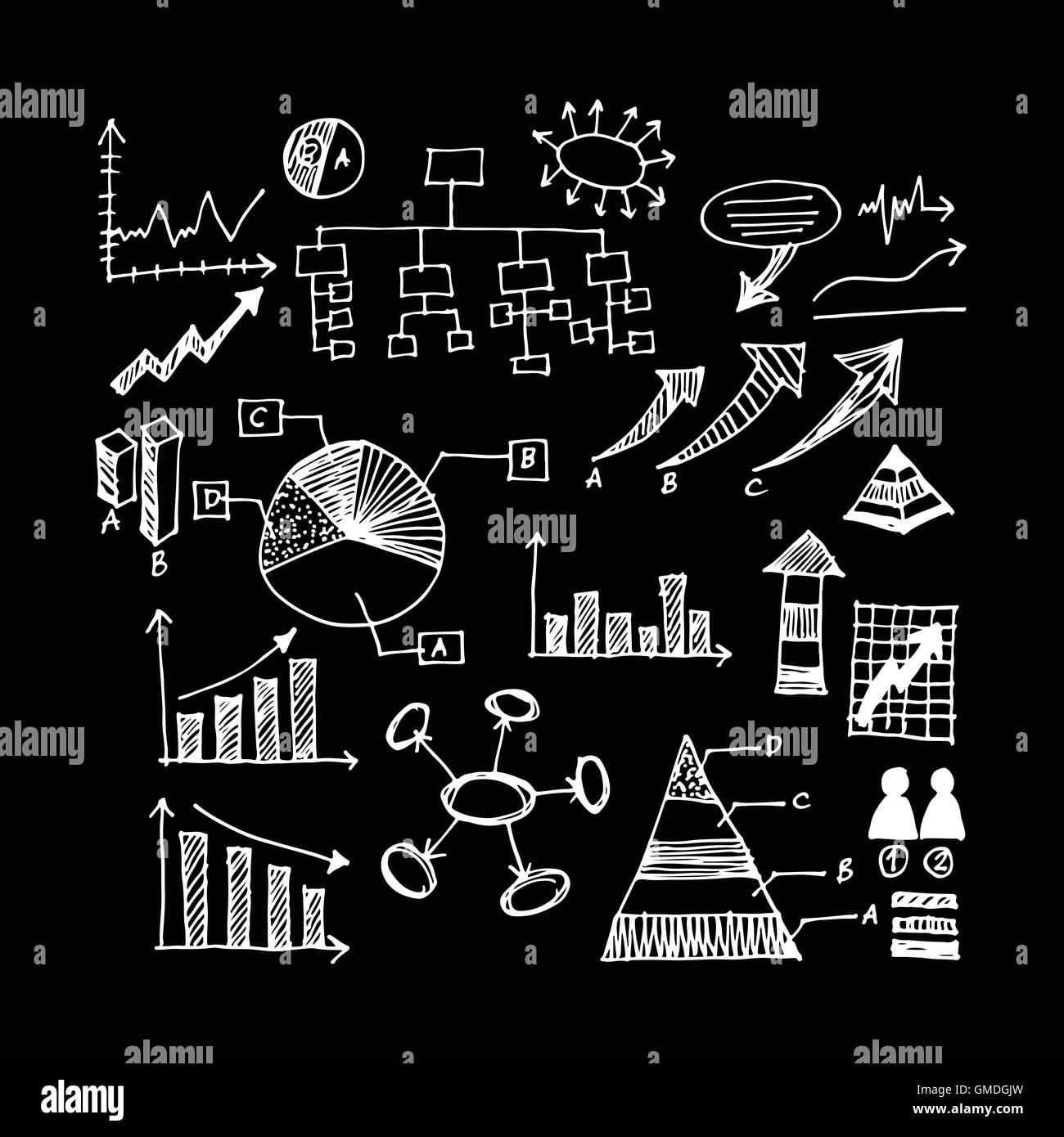Freehand drawing charts Illustration design Stock Vector Image & Art ...