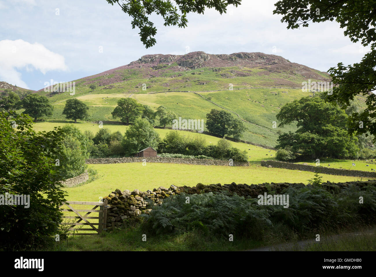 Hill behind Ashness Bridge; Keswick; Lake District; England; UK Stock ...