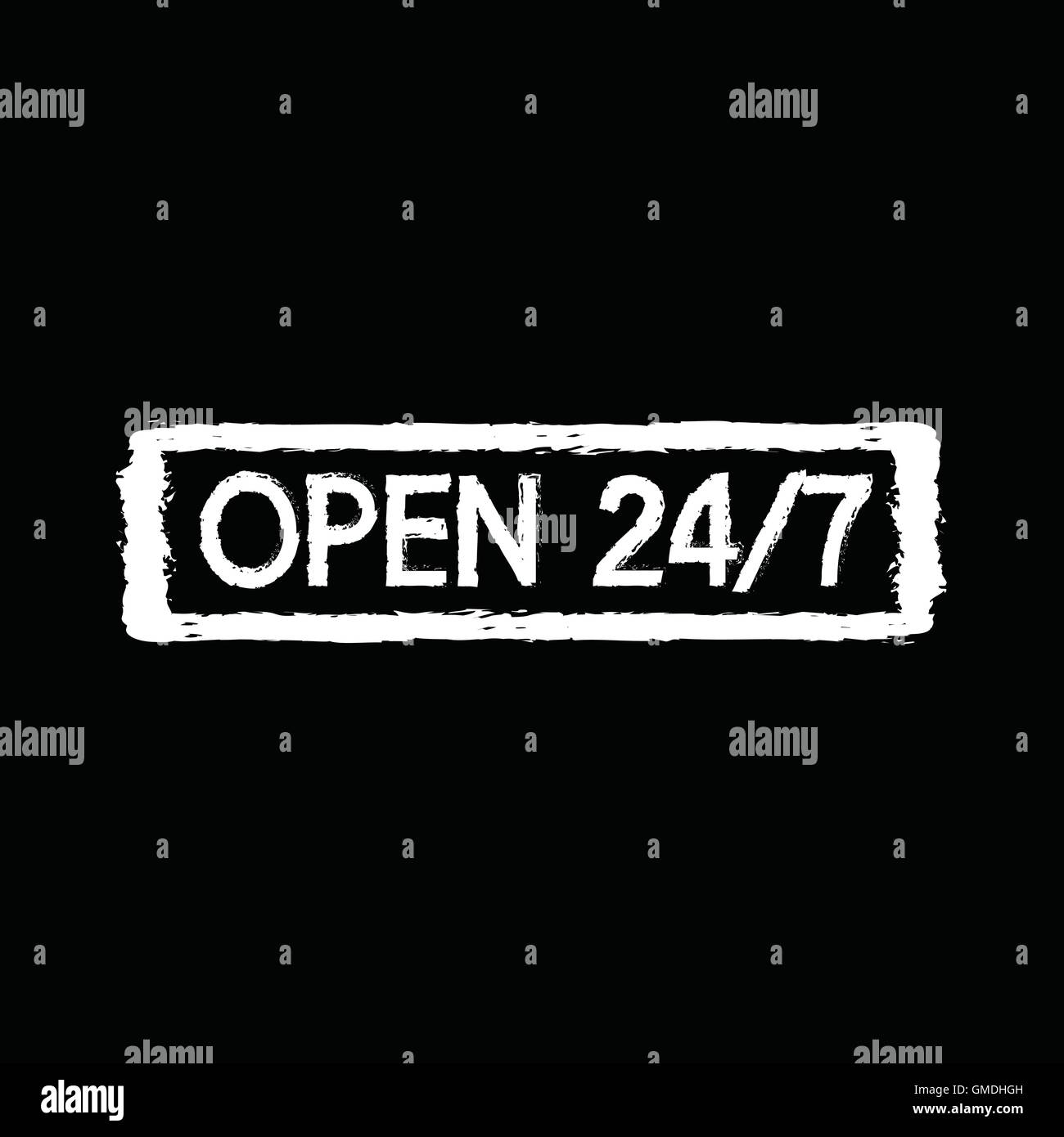 24 hour Symbol 24/7 stamp Illustration design Stock Vector Image & Art ...