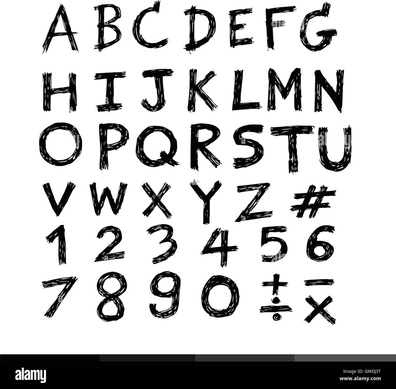 Hand drawing letter , font icon illustration design Stock Vector Image ...