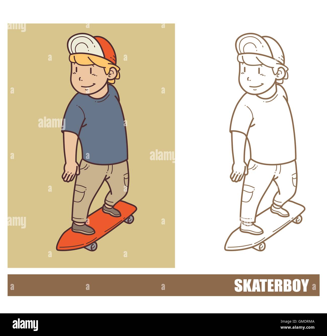 Cartoon skater hi-res stock photography and images - Alamy