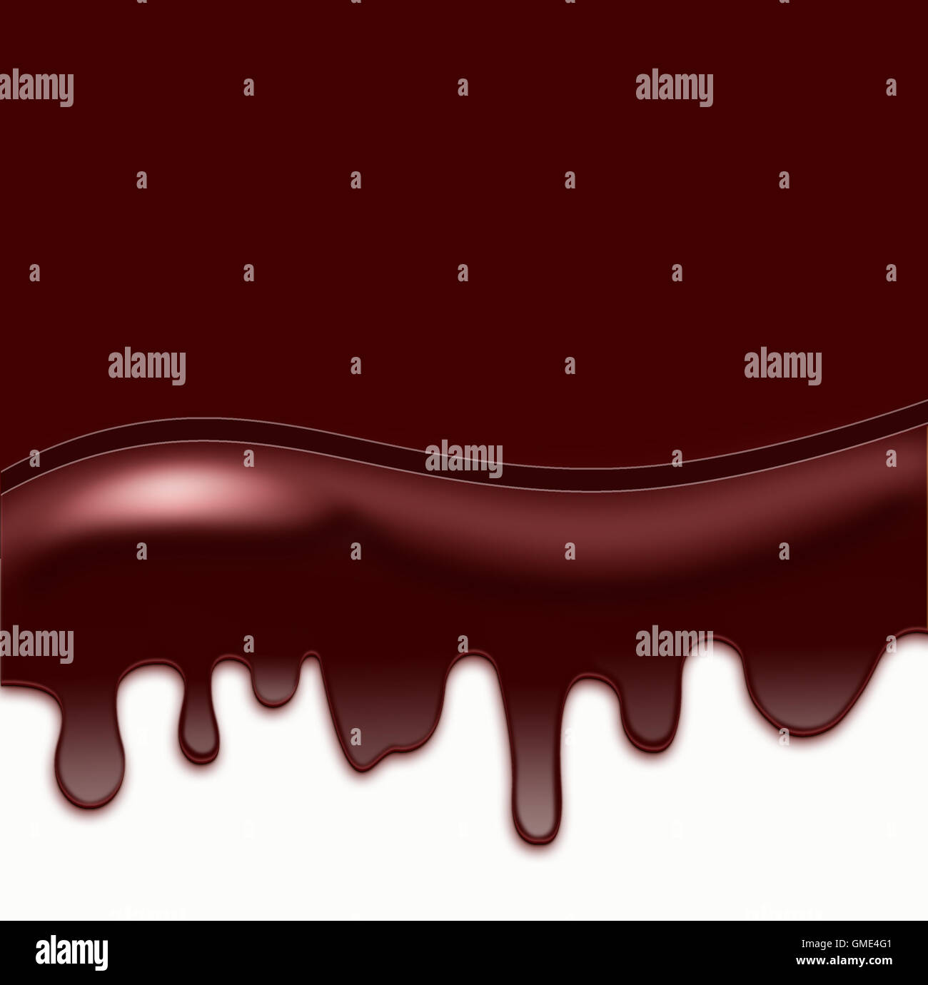 Chocolate Dripping, Wave from Liquid Chocolate, area for text Stock ...