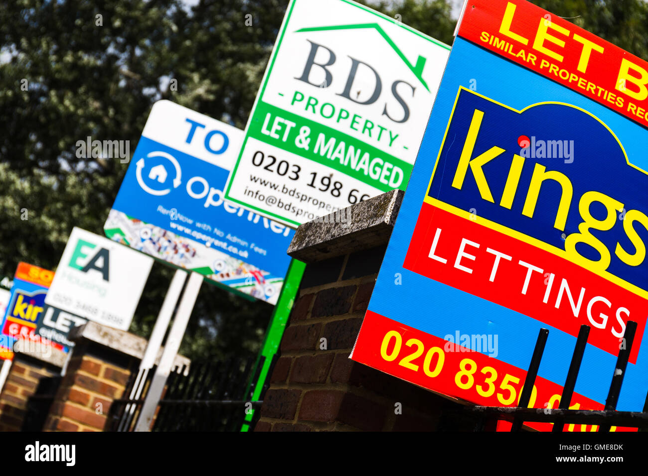 Flat to let advert coloured hi-res stock photography and images - Alamy