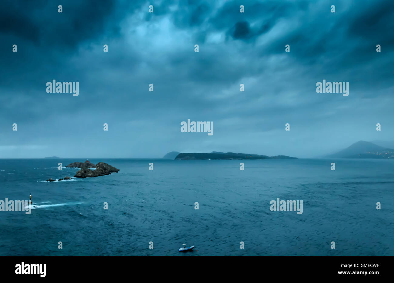 Heavy storm over sea Stock Photo - Alamy