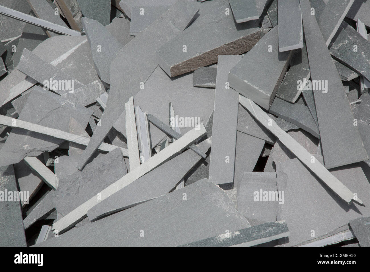 Pieces of Grey Slate Background Stock Photo - Alamy
