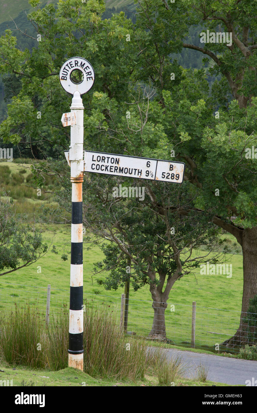 Road Sign, Buttermere, Lake District; England; UK Stock Photo - Alamy