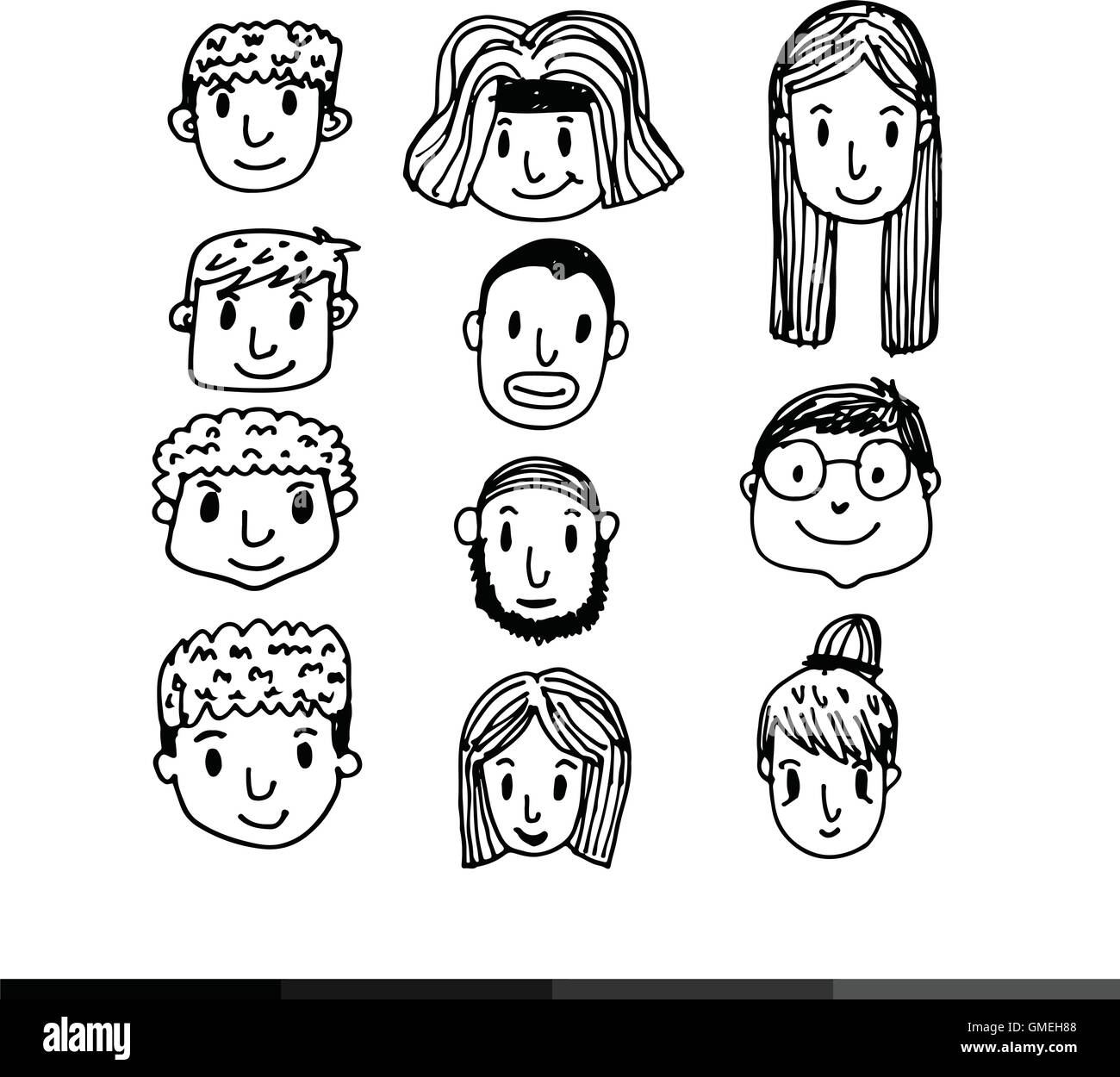 People face cartoon icon Illustration design Stock Vector Image & Art ...