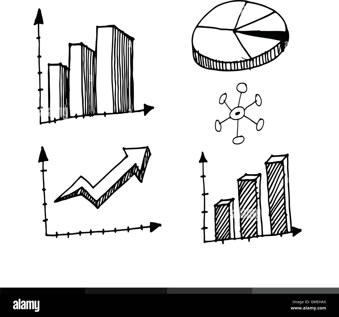 Freehand drawing charts Illustration design Stock Vector Image & Art ...