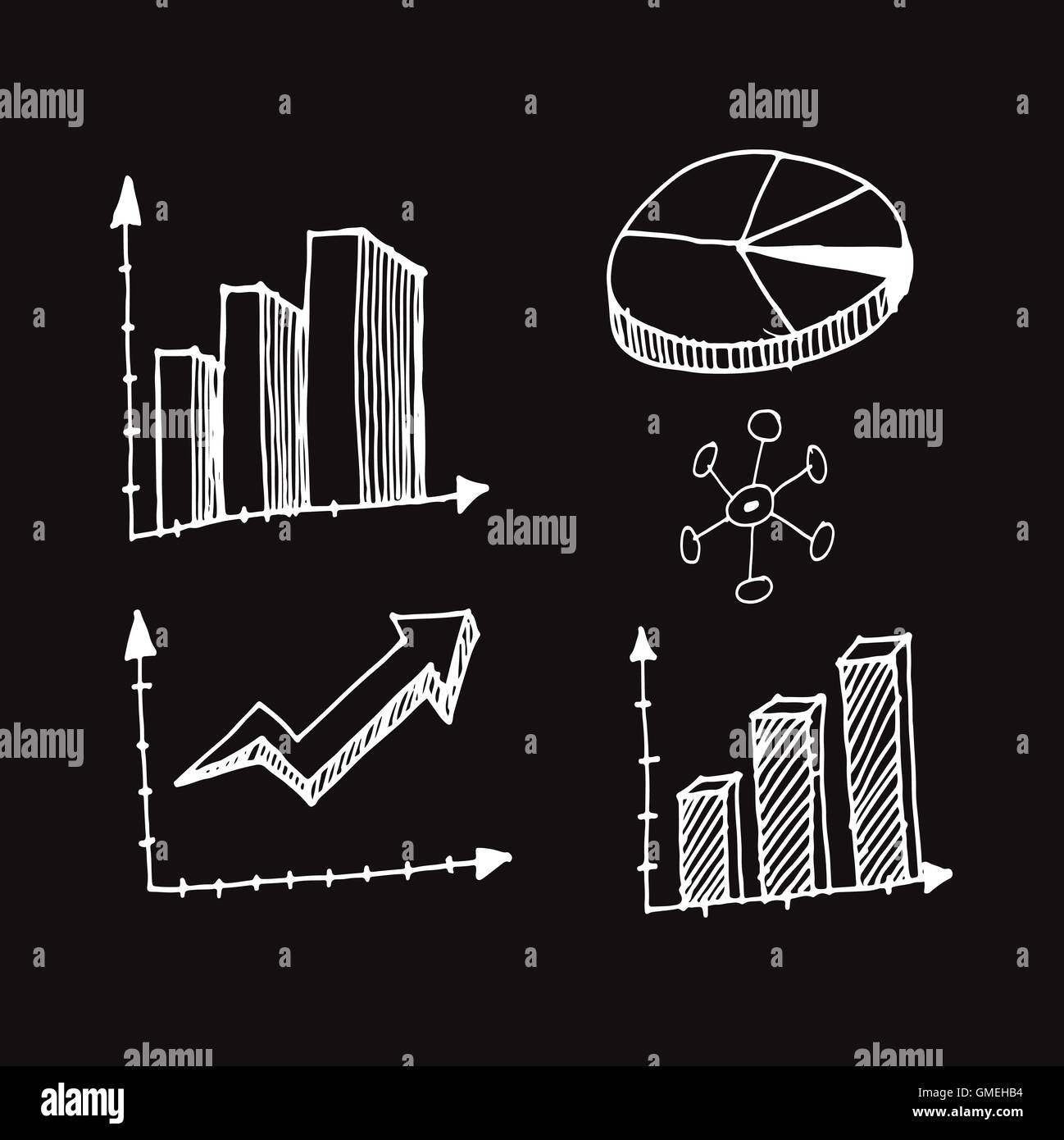 Freehand drawing charts Illustration design Stock Vector Image & Art ...